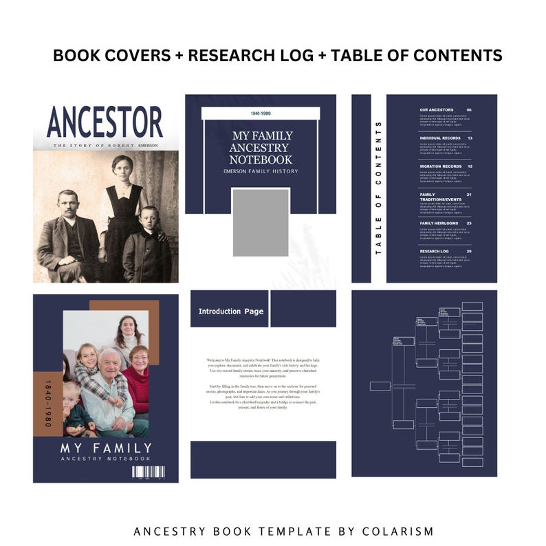 Microsoft Word Family Tree Template Genealogy Research Planner Ancestry ...