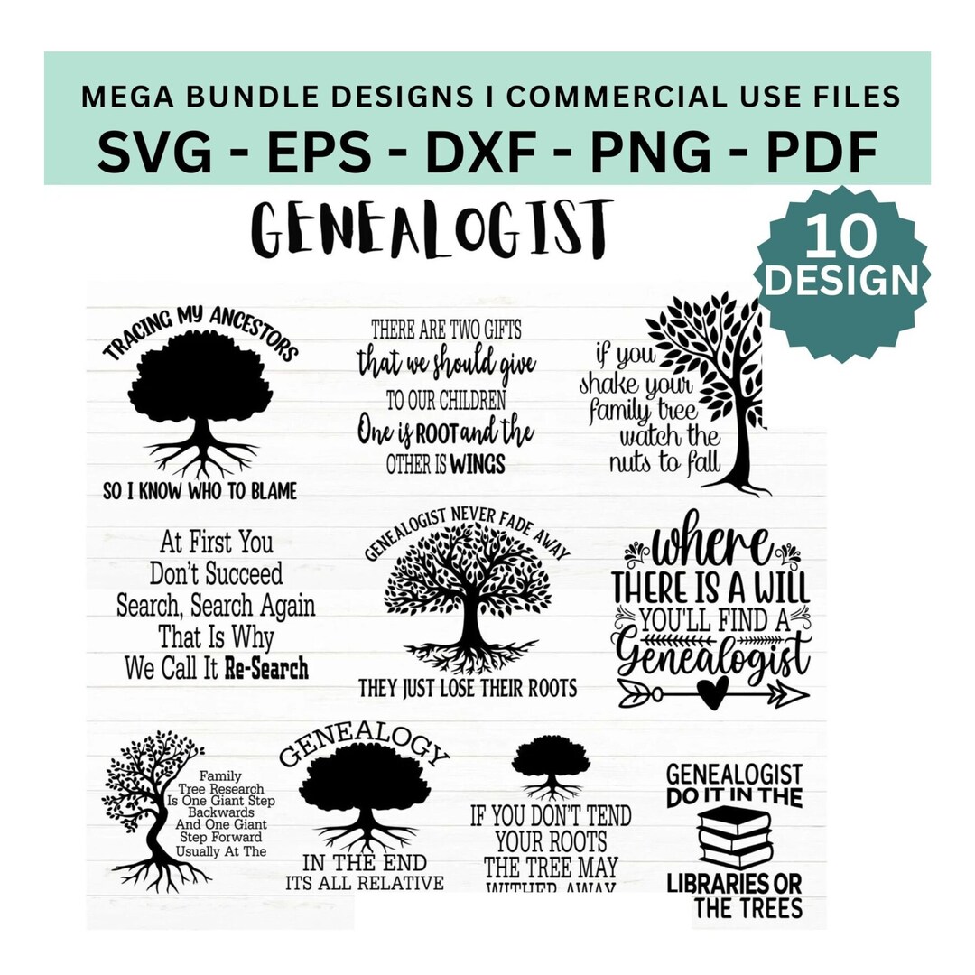 Genealogy SVG Genealogist Svg Family History PNG Ancestry Family Tree ...