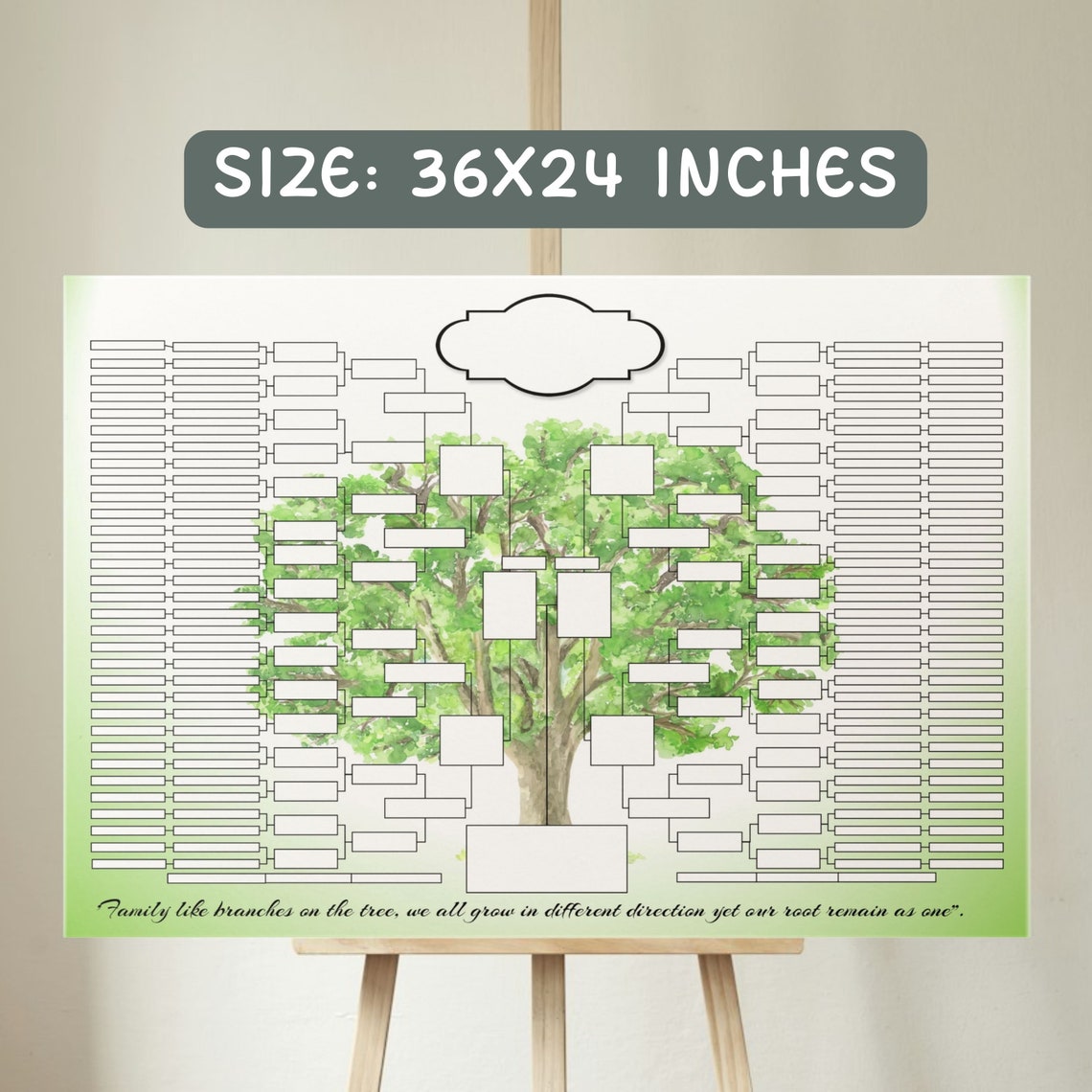 8 Generation Family Tree PDF File Template Printable Family Tree Do-it ...