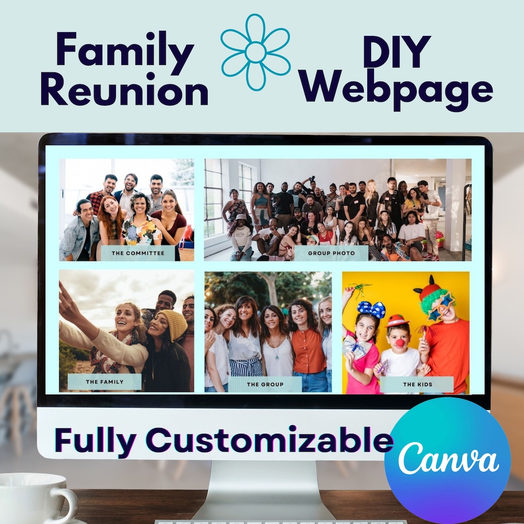 Editable Family Reunion History Web Page Website Template Family ...