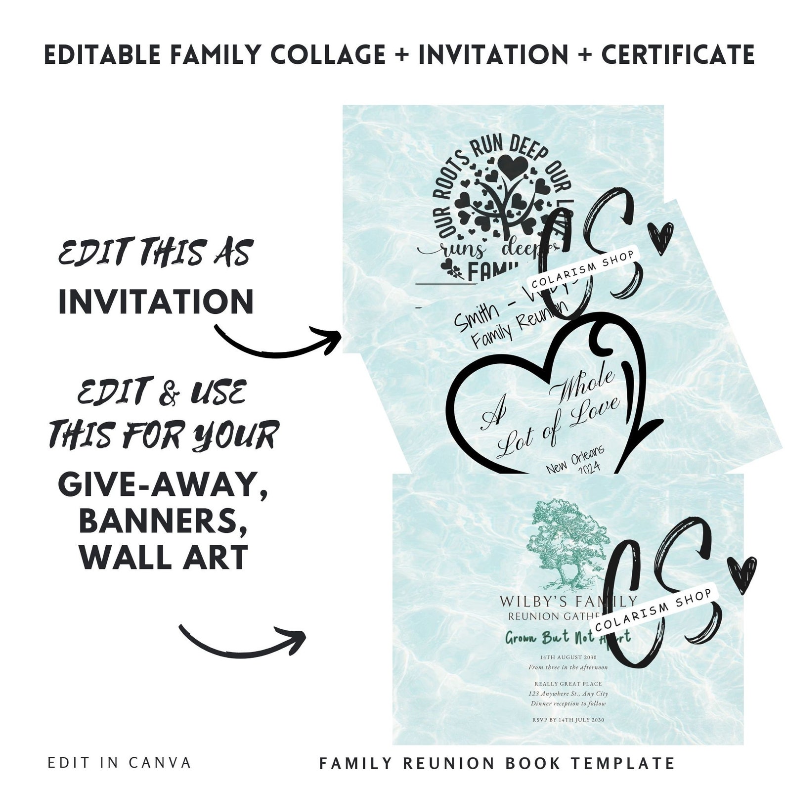 Editable Family Reunion Booklet Template Family Reunion Souvenir ...