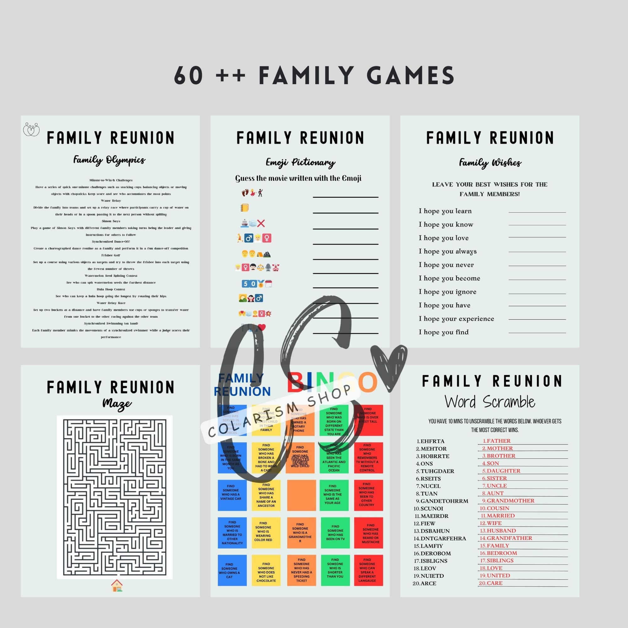 Family Reunion Editable Template Editable Family Reunion Invitation ...