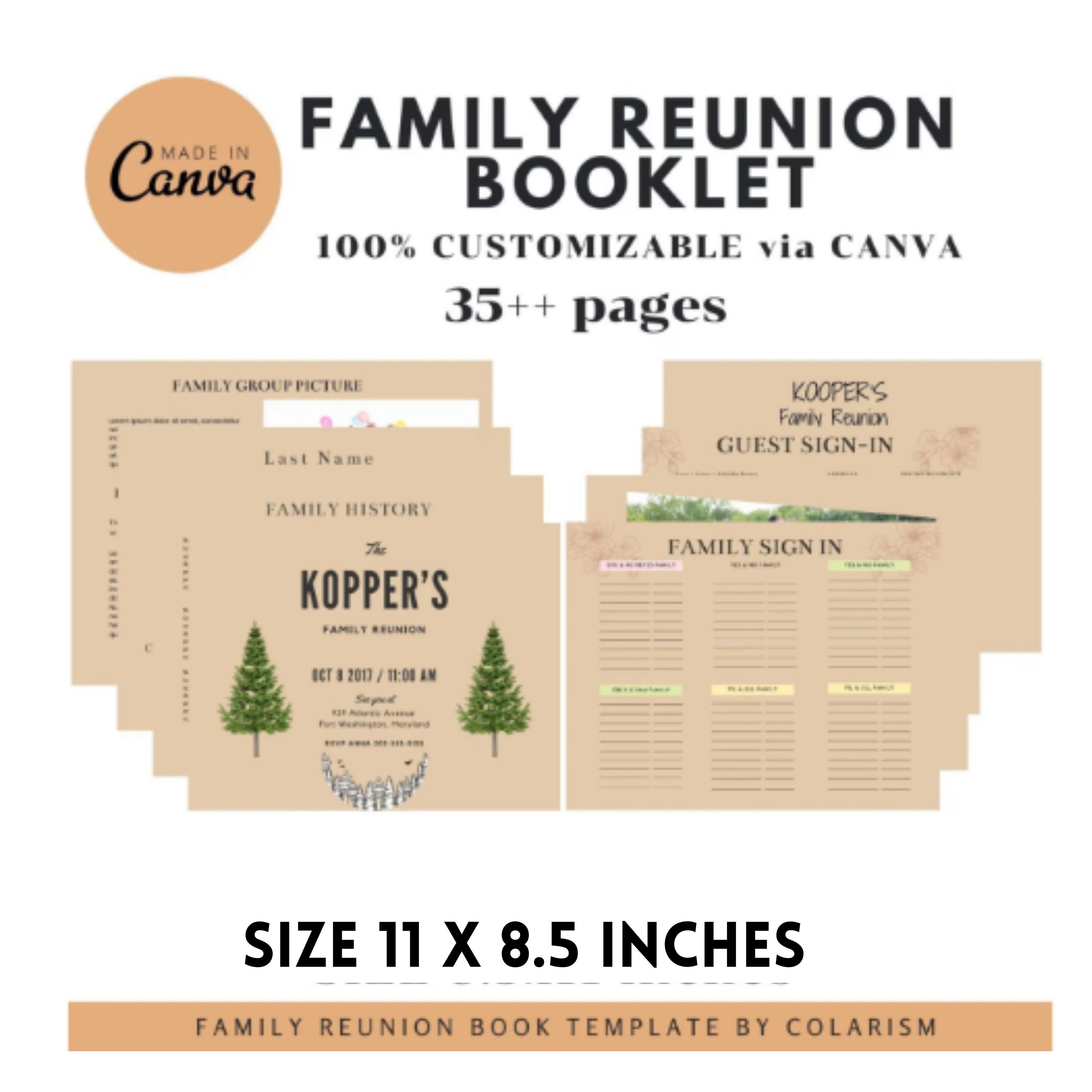 Family Reunion Booklet Layout Family Reunion Template | PosterMyWall