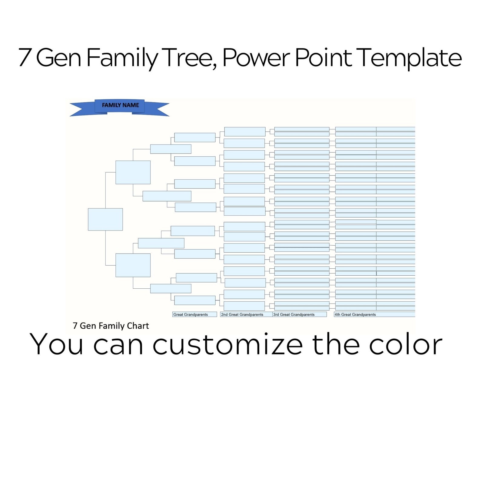 7 Generation Family Tree Powerpoint Template Family Custom Tree Family ...