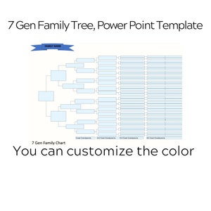 7 Generation Family Tree Powerpoint Template Family Custom Tree Family ...