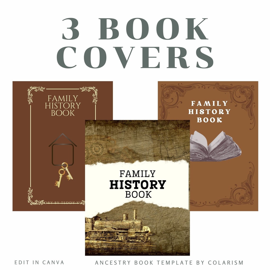 7 Generation Editable Family History Book Template Ancestry Book ...