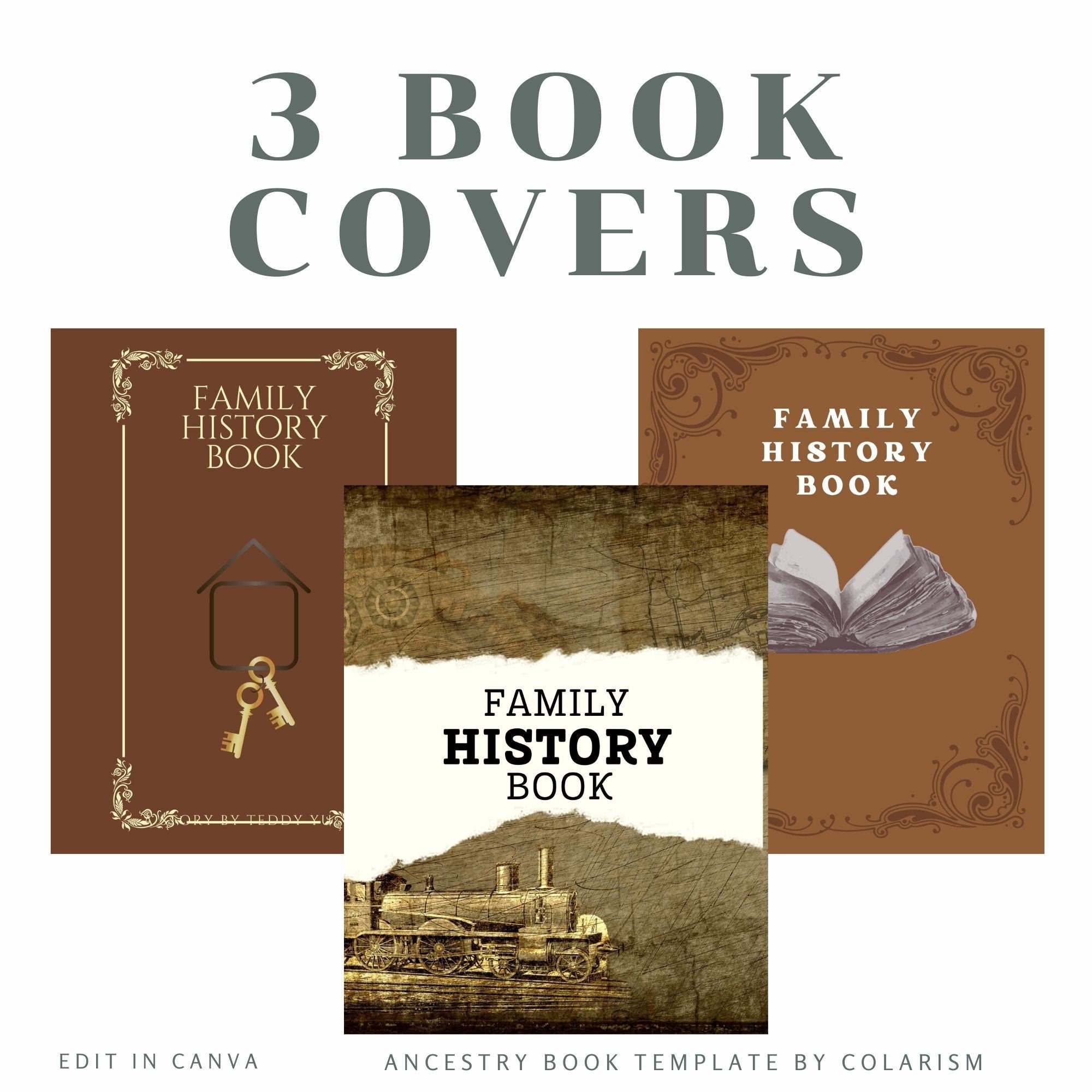 7 Generation Editable Family History Book Template Ancestry Book ...