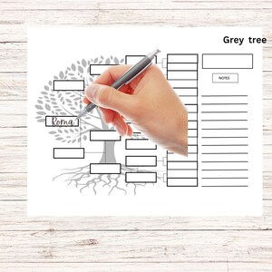 5 Generation PDF Family Tree Template, Printable Instant Download ...