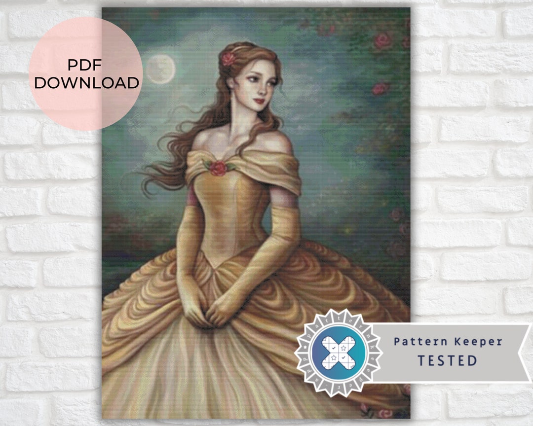 Real Princess Series Beautiful Rose Cross Stitch Pattern PDF Download ...