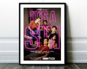 Music & Movie Posters Prints Art & Collectibles Its A Sin TV Series Art ...