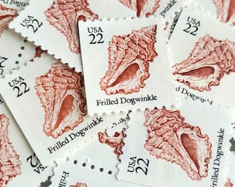 Vintage Postage || 5x Seashells: Calico Scallop 22c (1985) || Neutral ...