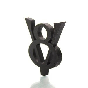 2x V8 Emblems for Ford Racing Badge Classic Black Logo Decal Matte Race ...