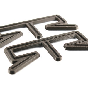 2x RTR Front Rear Replacement Emblem Badges for Ford Mustang Black Logo ...