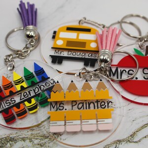 Personalized Teacher Education Key Chain| Teacher Appreciation| Teacher ...