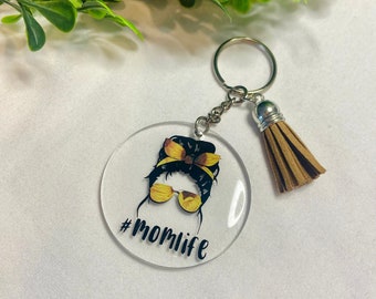 Messy Bun Keychain - Etsy