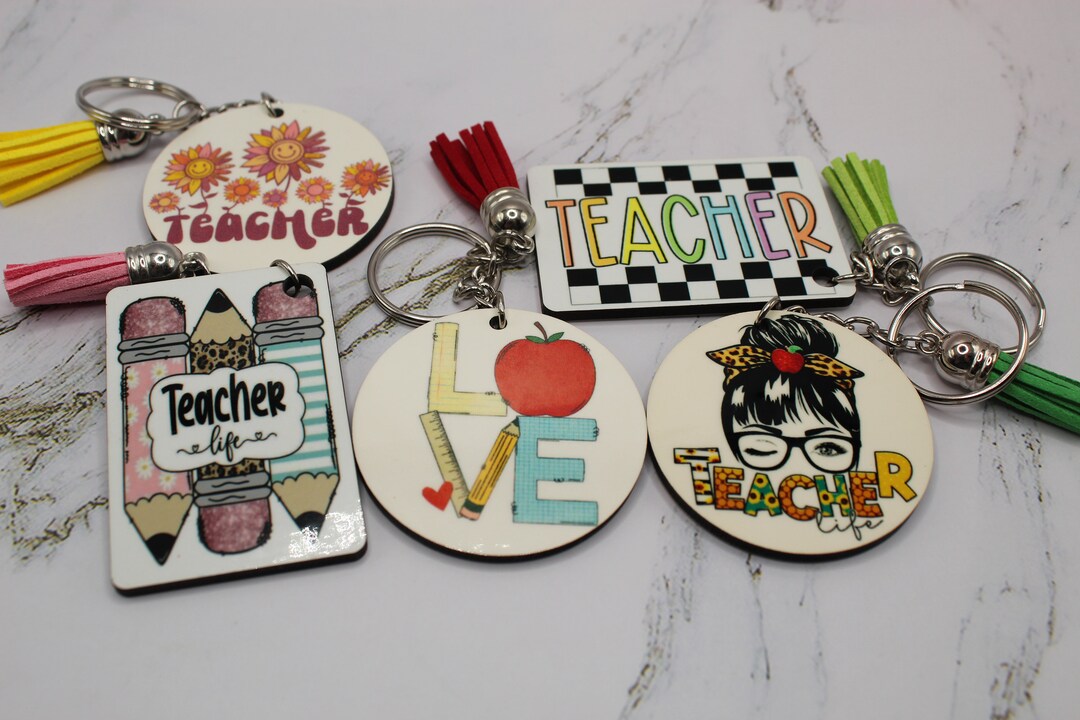 AS-IS Teacher Keychains| Sublimation| Accessories| Discounted - Etsy