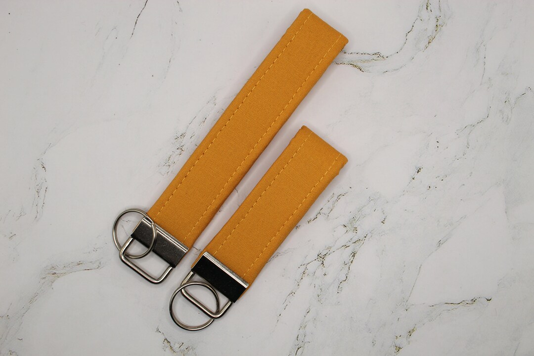Golden Yellow Fabric Key Fob Wristlet|keychain| Accessory| Lanyard ...