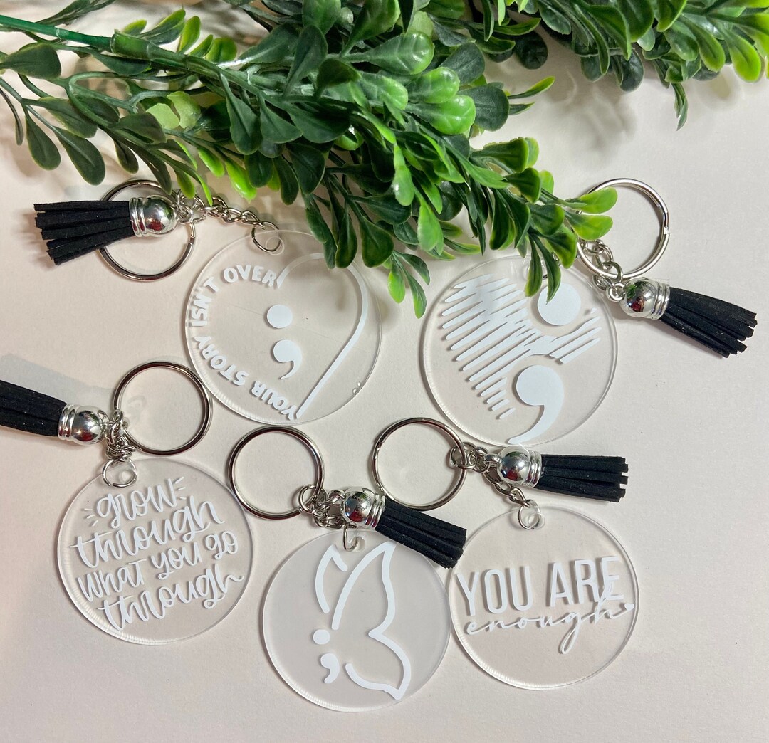 Semicolon Keychain| Key Rings| Accessories - Etsy