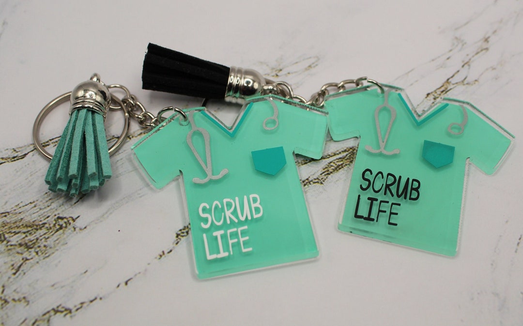 Scrub Shirt Acrylic Shape Keychain| Nurse Gifts| Accessories - Etsy