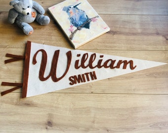 William Pennant Vintage Style Pennant Felt Pennant Flag Custom Pennant ...