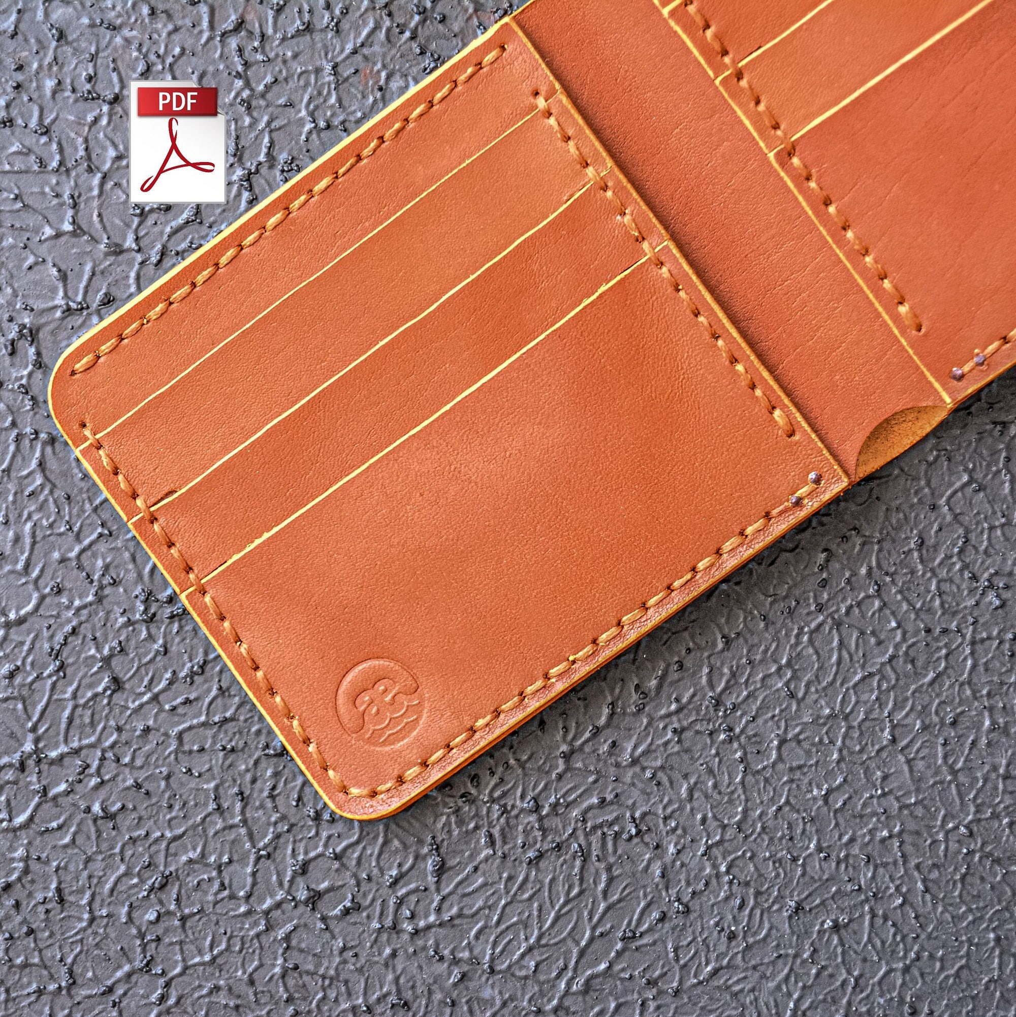 Leather Pattern, Wallet PDF Template, Bifold PDF Pattern, DIY Leather ...