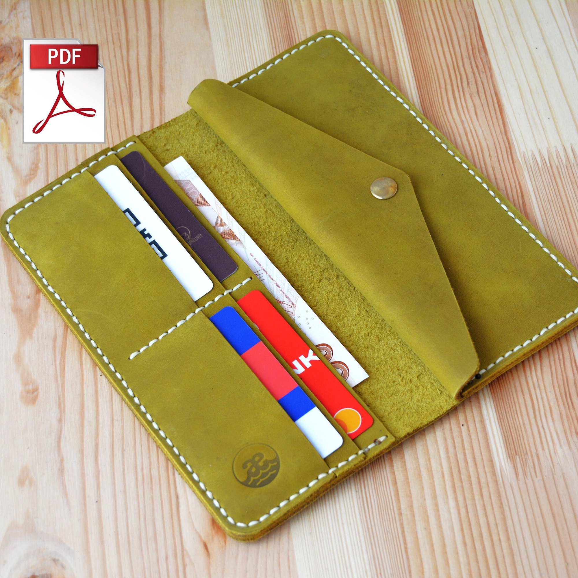 Woman Wallet PDF Pattern, Leather Wallet Pattern, Leather Wallet PDF ...