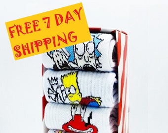 Bart Simpson Socks - Etsy