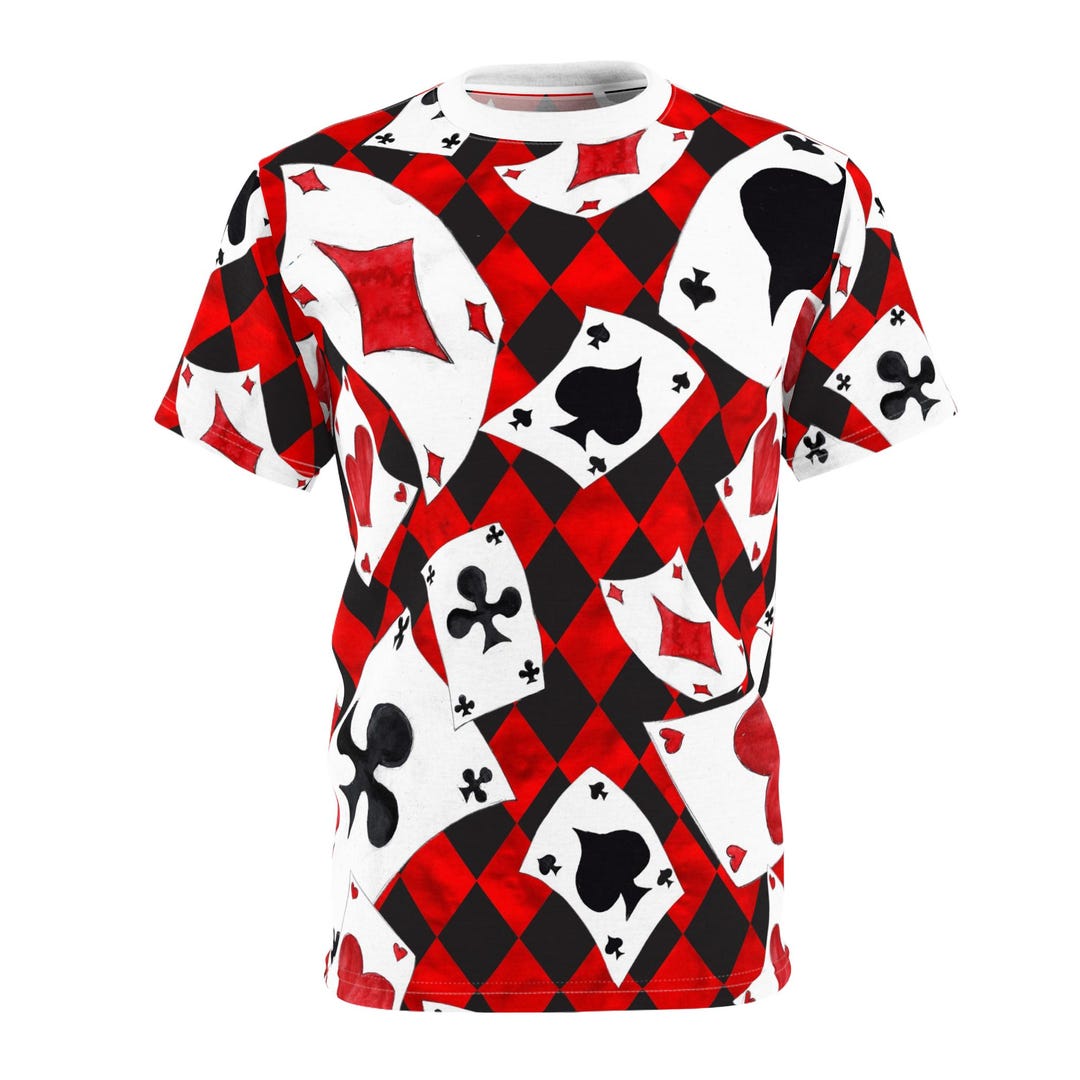 Playing Cards All-over-print Unisex Tee | Novelty Graphic T-shirt - Etsy