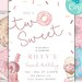 EDITABLE Sweet ONE Birthday Invite, Girls 1st Birthday Invitation ...