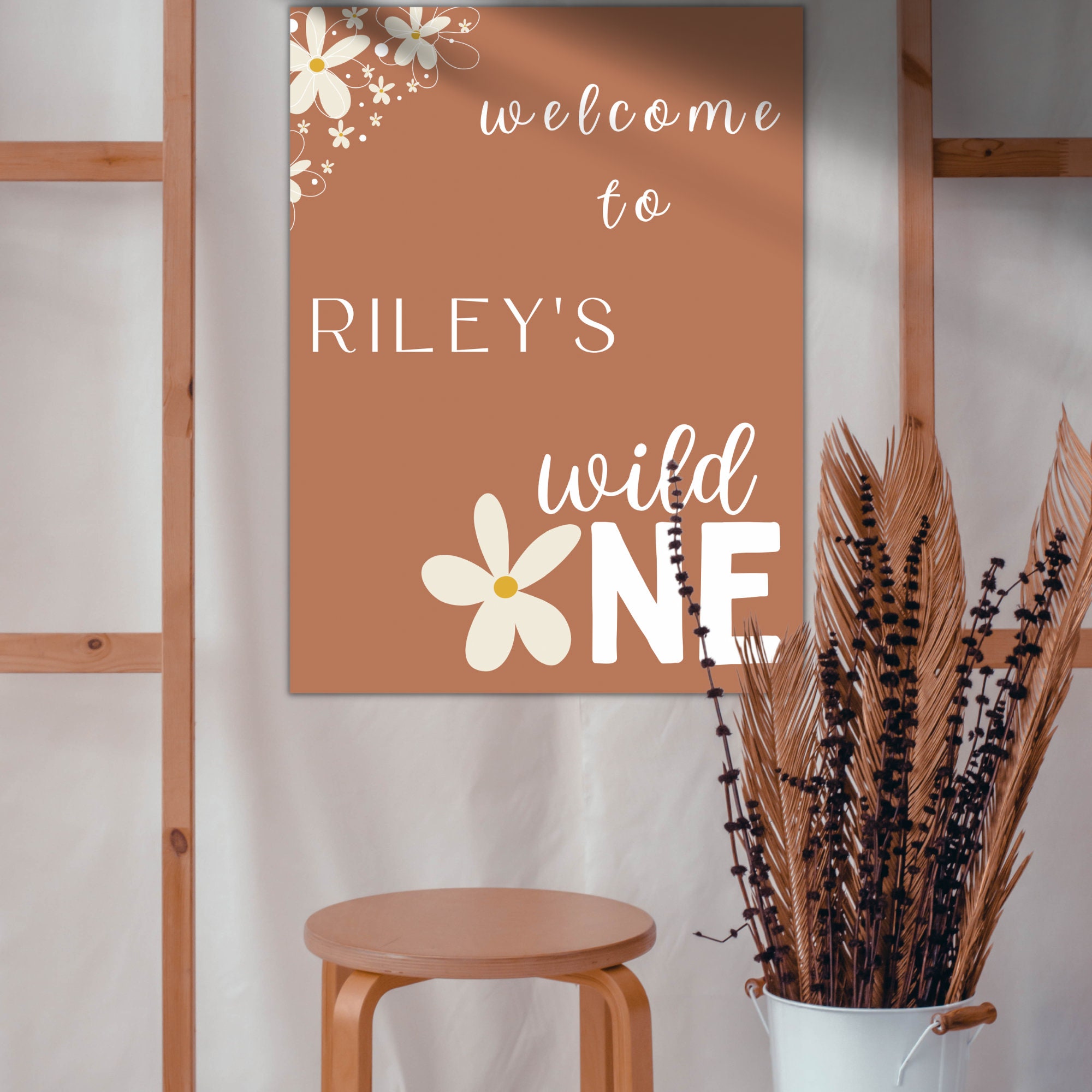 Editable Wildflower Birthday Party Welcome Sign Wild ONE - Etsy