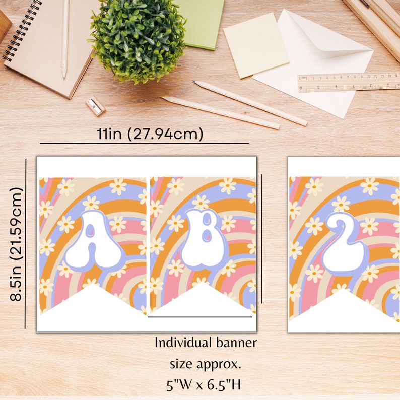 DIY Groovy Banner Hippy Banner Retro Banner Digital Edit - Etsy