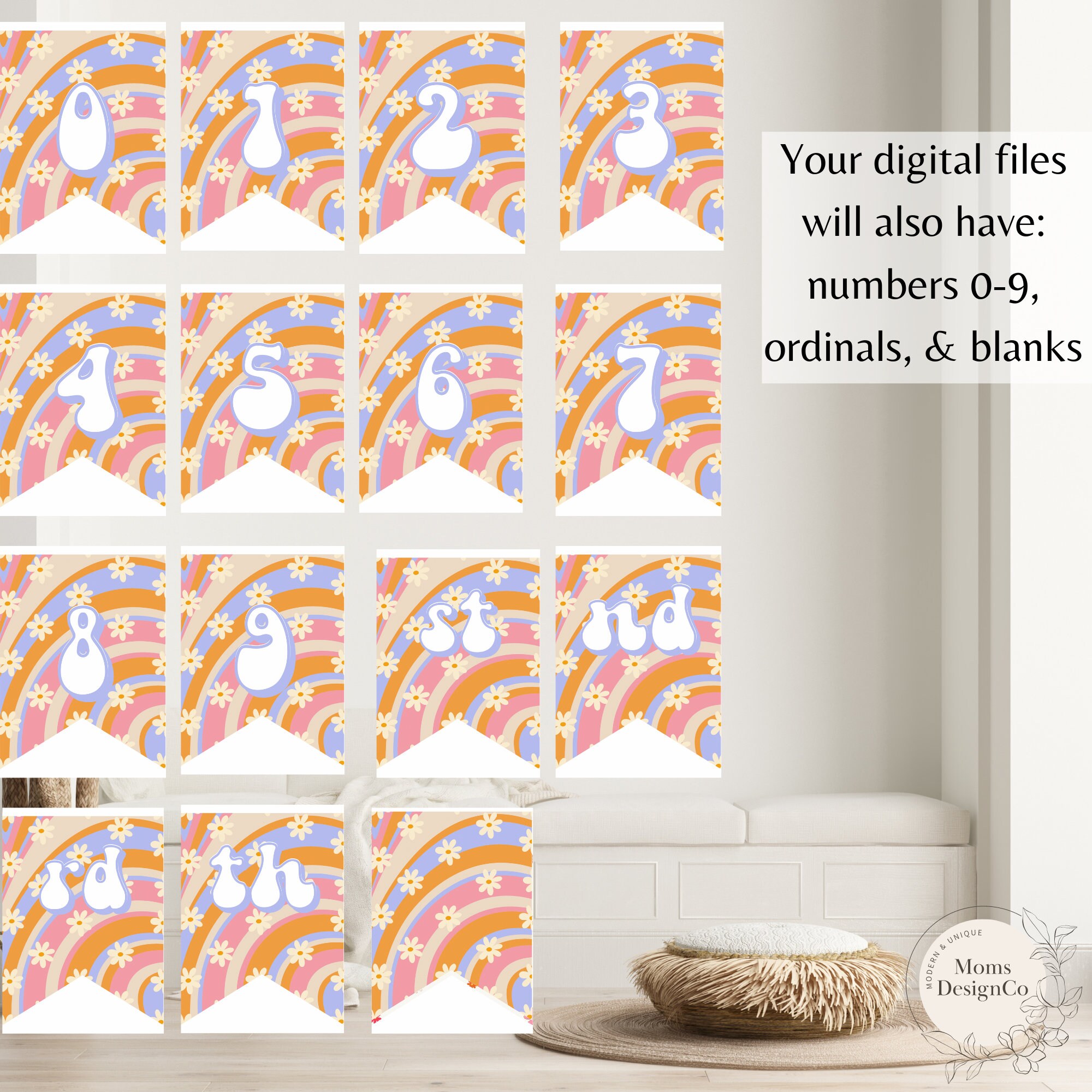 DIY Groovy Banner Hippy Banner Retro Banner Digital Edit - Etsy