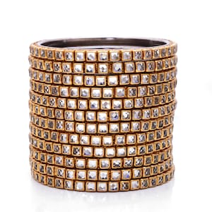 Stunning Indian/punjabi Kundan Bangles/chudiyan Set/ Bangles for ...