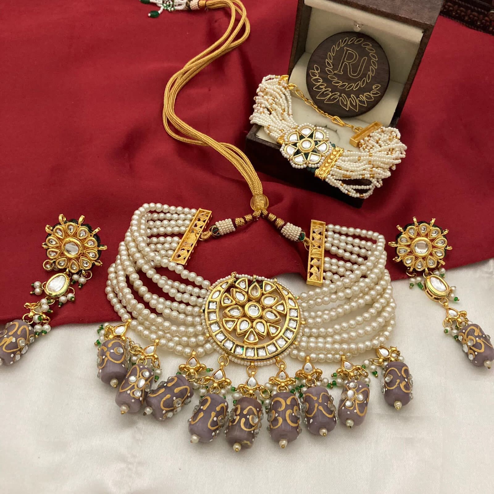 Handmade Kundan Choker Set / Indian Choker Set / Kundan Necklace ...