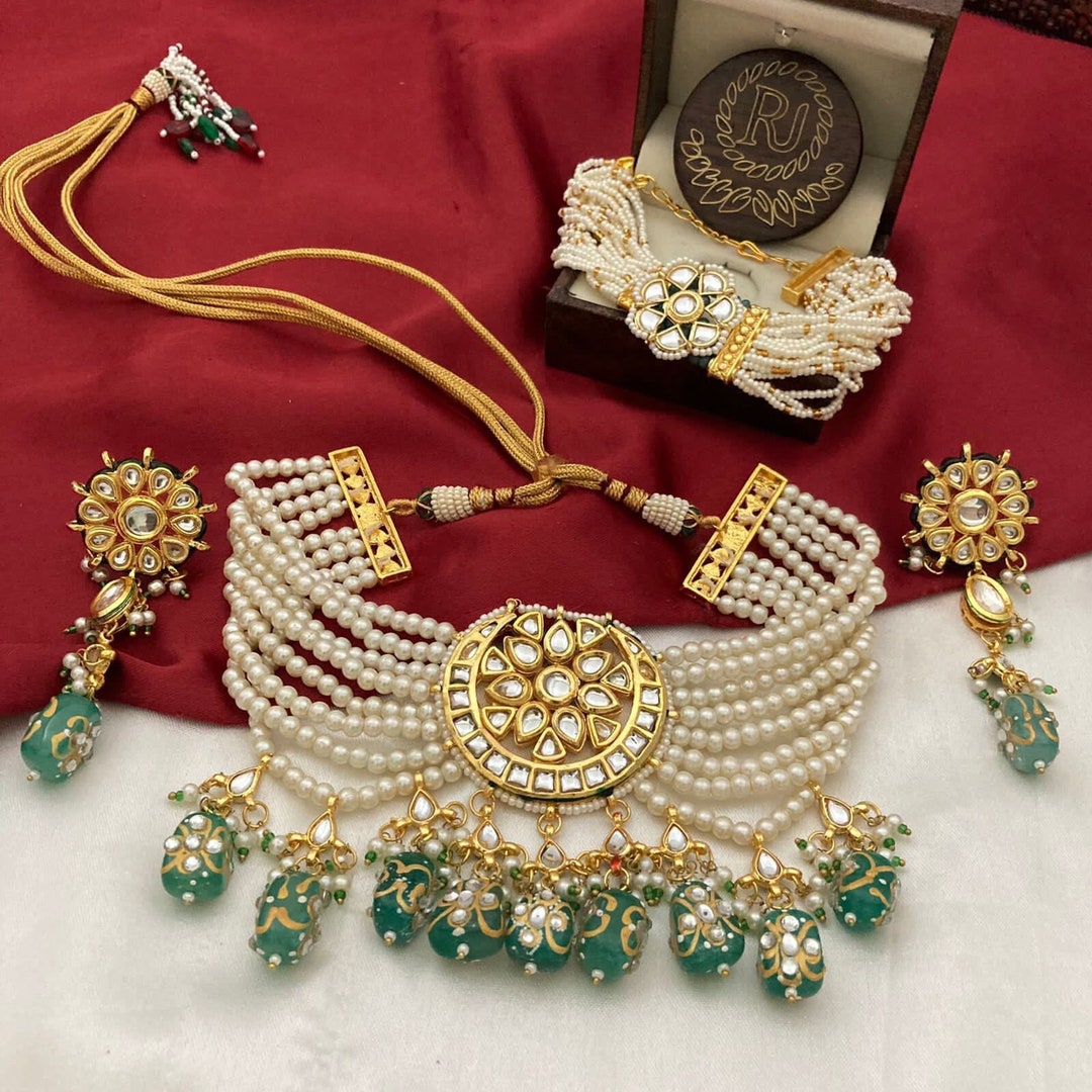 Handmade Kundan Choker Set / Indian Choker Set / Kundan Necklace ...
