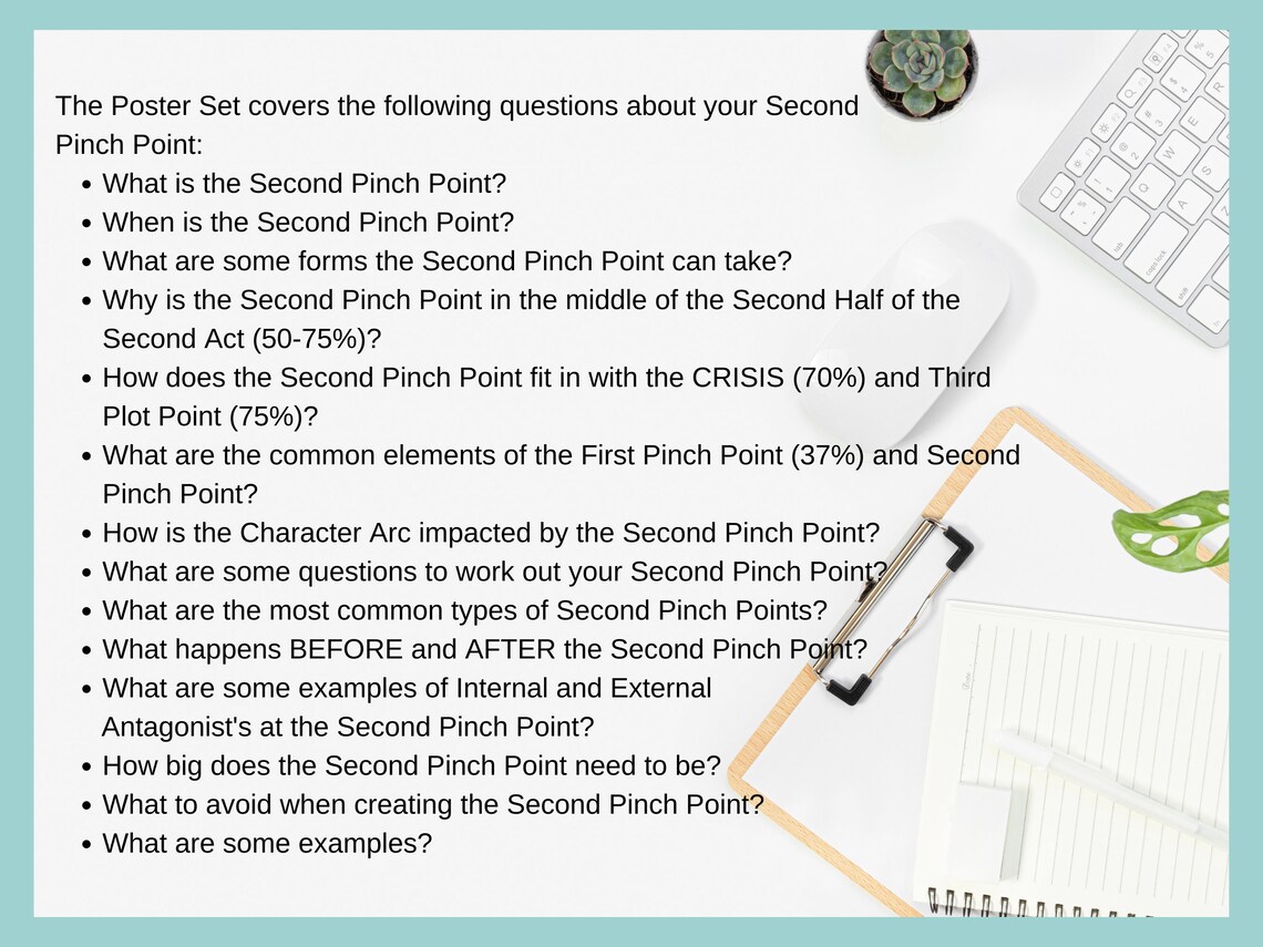 Second Pinch Point Poster | Novel Writing | Novel Planner | Plot ...