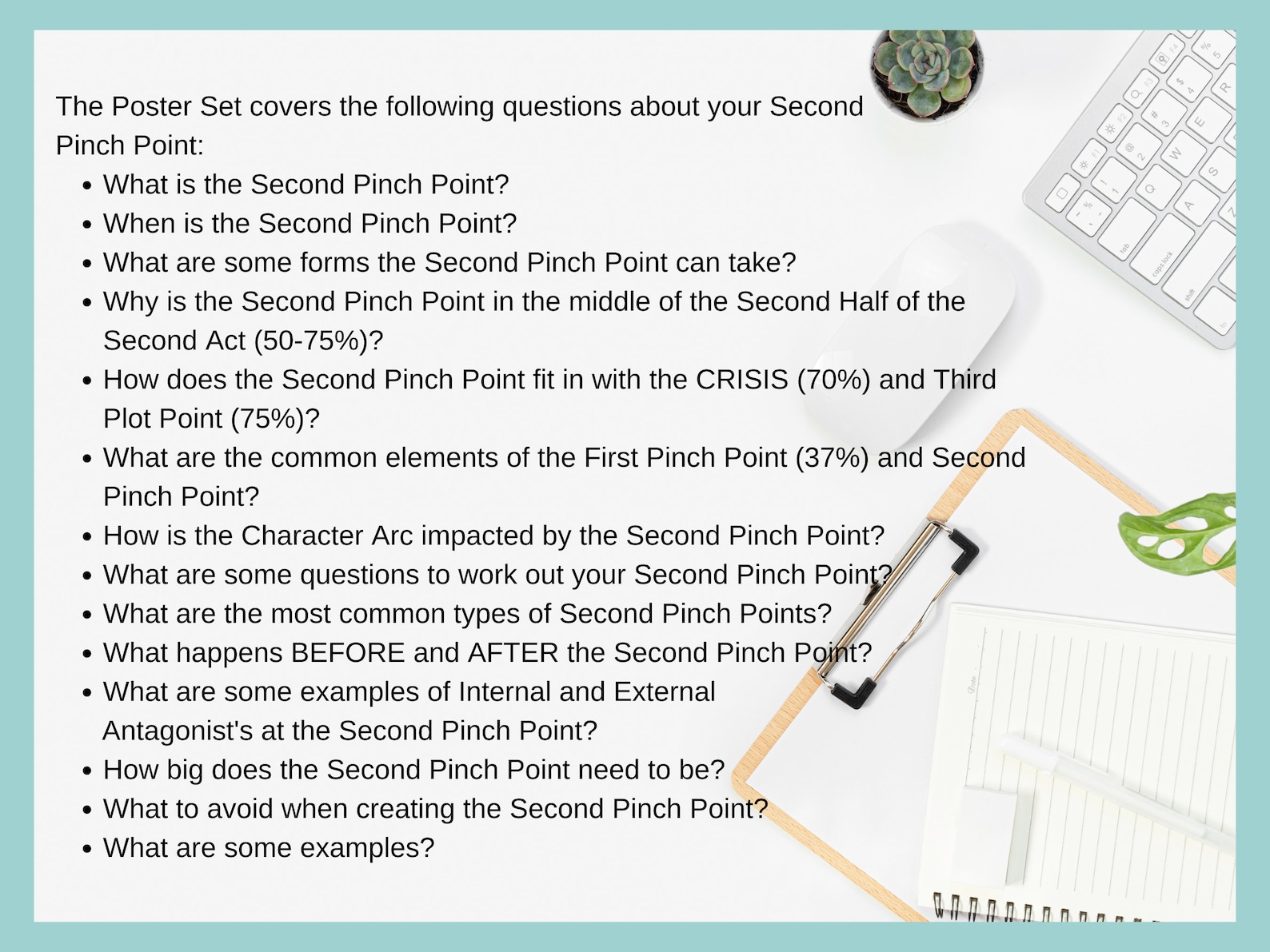 Second Pinch Point Poster | Novel Writing | Novel Planner | Plot ...