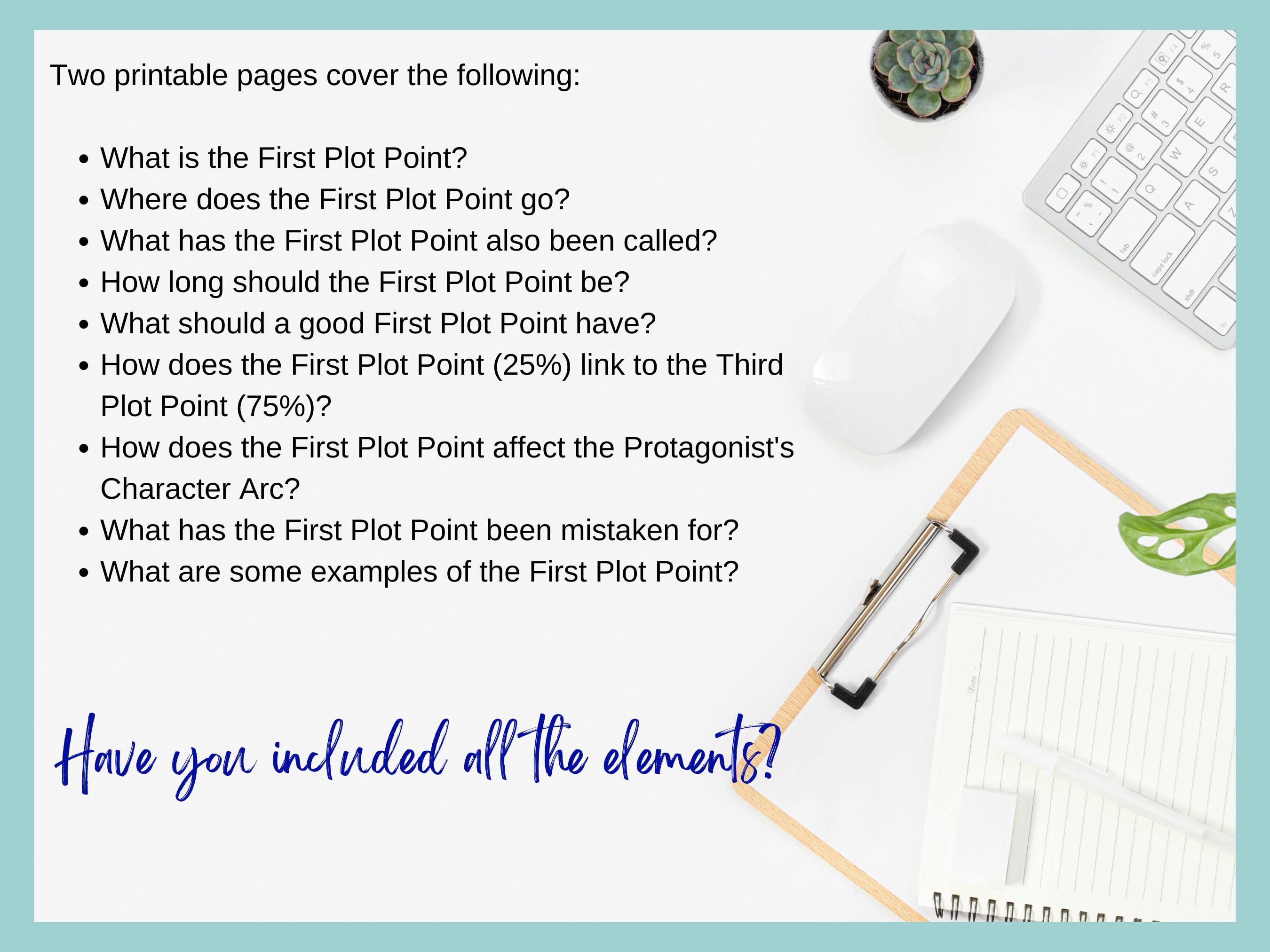 25% How to Write a Novel First Plot Point Poster Bundle - Etsy Australia