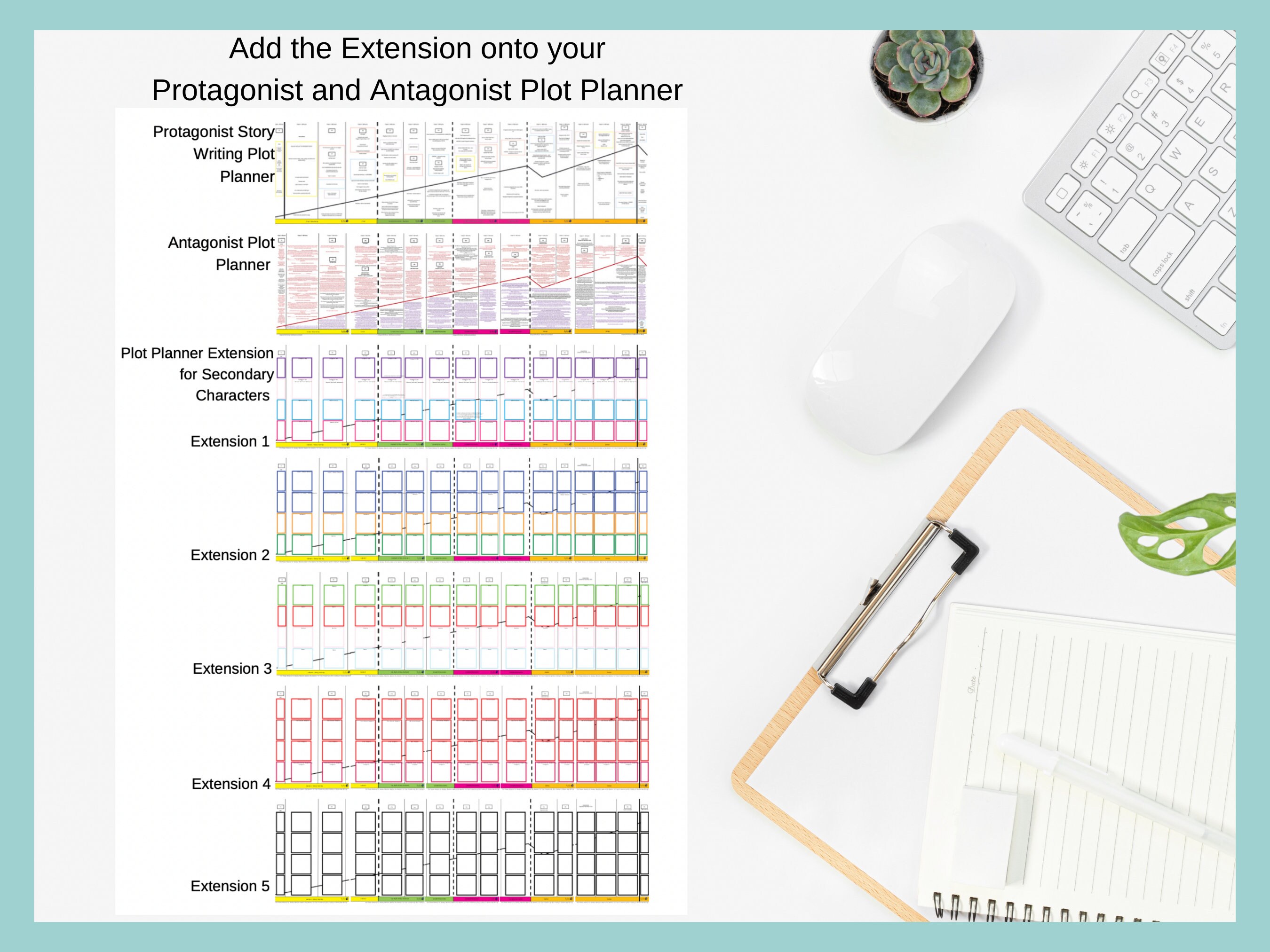 Plot Planner Extension | Printable Planner | Writing Novel Planner ...