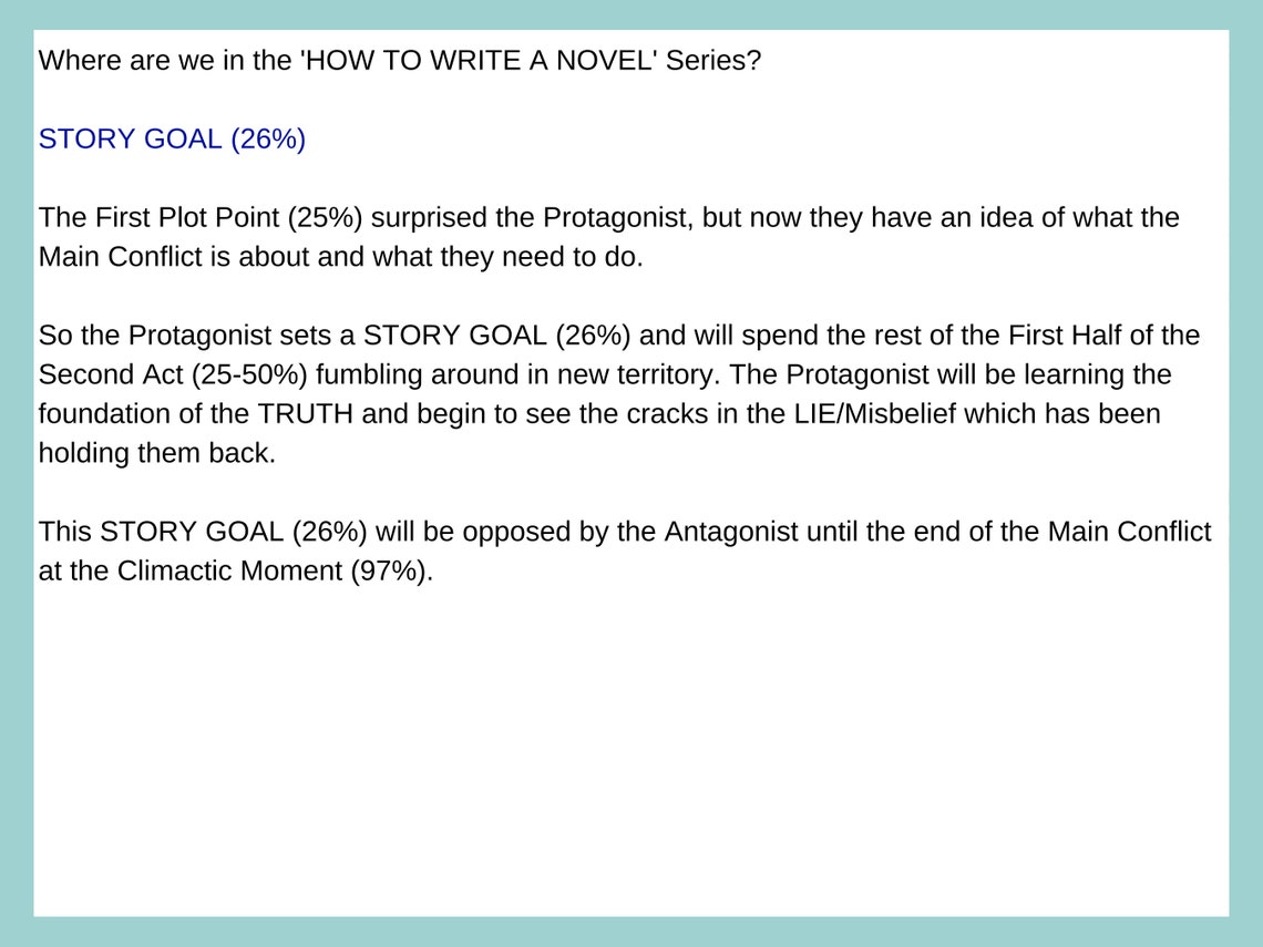 26% Story Goal Poster Set - How to Write a Novel | Printable Planner ...
