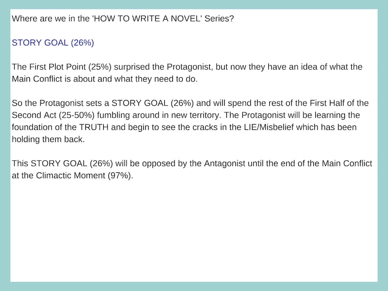 26% Story Goal Poster Set - How to Write a Novel | Printable Planner | Plot Planner | Creative ...