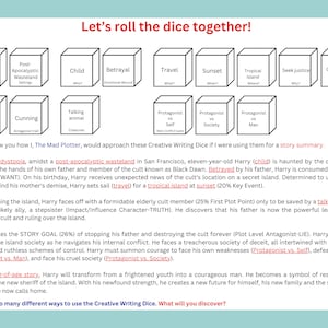 Creative Writing Dice Book Writer Gifts Writing Book Writing Tools ...