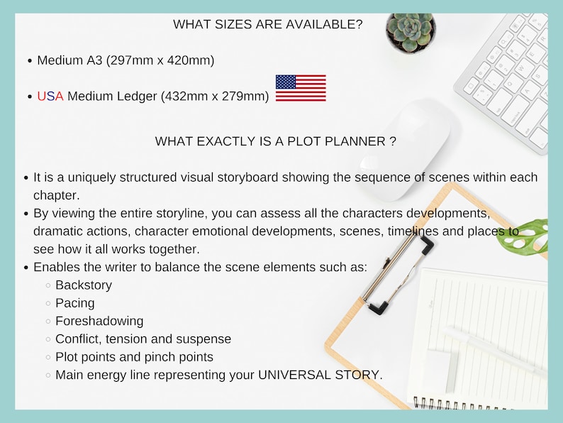 Plot Planner Extension | Printable Planner | Writing Novel Planner ...