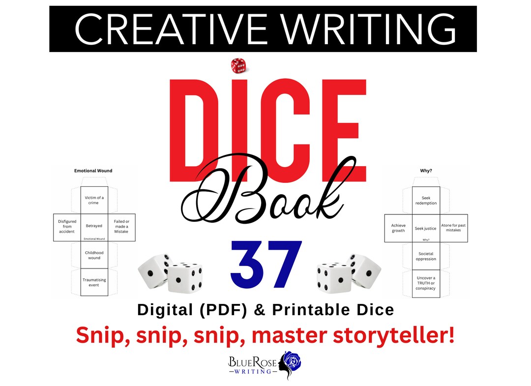 Creative Writing Dice Book | Writer Gifts | Writing Book | Writing ...