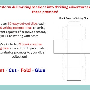 Creative Writing Dice Book | Writer Gifts | Writing Book | Writing ...