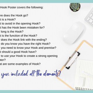 1% How to Write a Novel - Hook Poster | Writing a Book | Printable ...