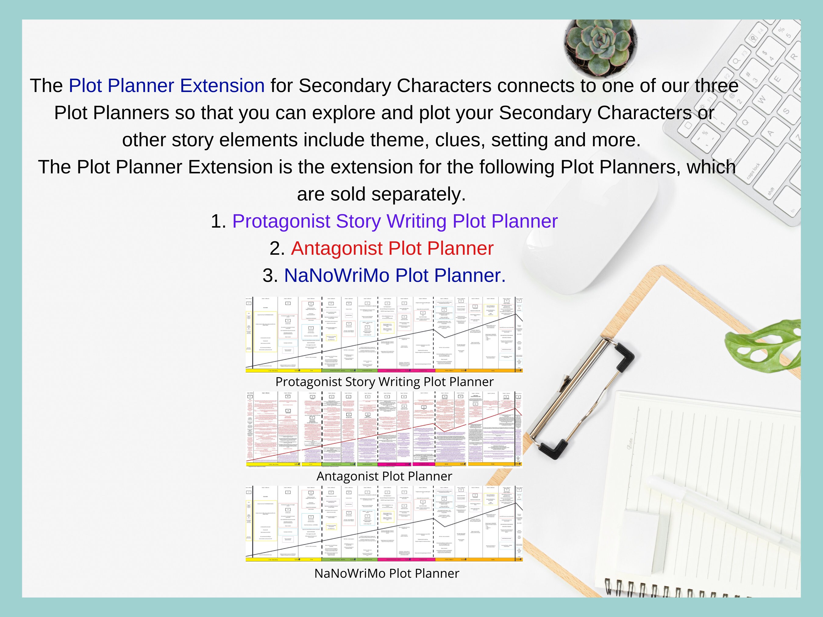 Plot Planner Extension | Printable Planner | Writing Novel Planner ...