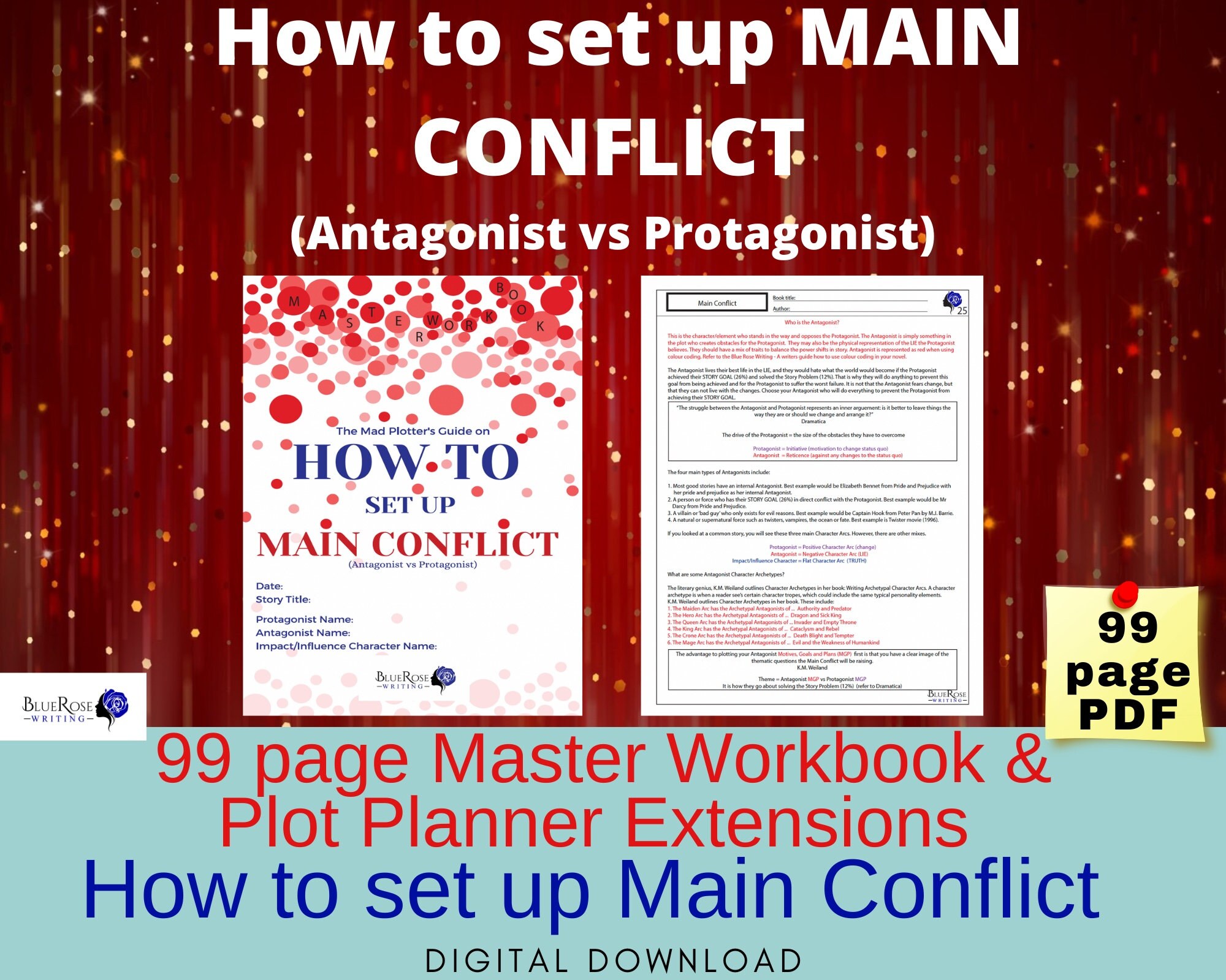 Master Workbook How to Set up Main Conflict Screenwriting - Etsy