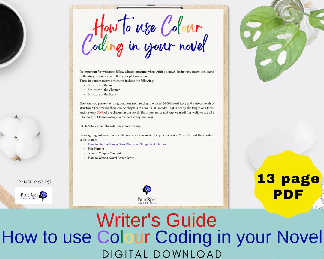 How To Use Colour Coding In Your Novel Colour Coding Write Your
