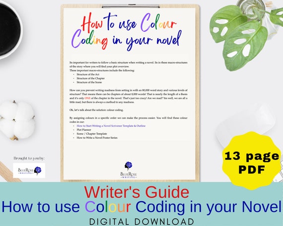 How to Use Colour Coding in Your Novel colour Coding Write - Etsy
